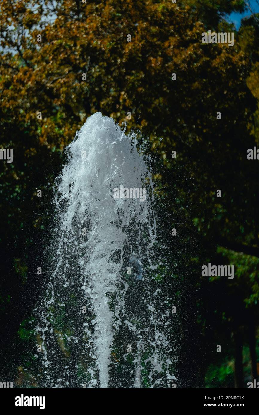 The spraying of a powerful stream of water into the air Stock Photo - Alamy