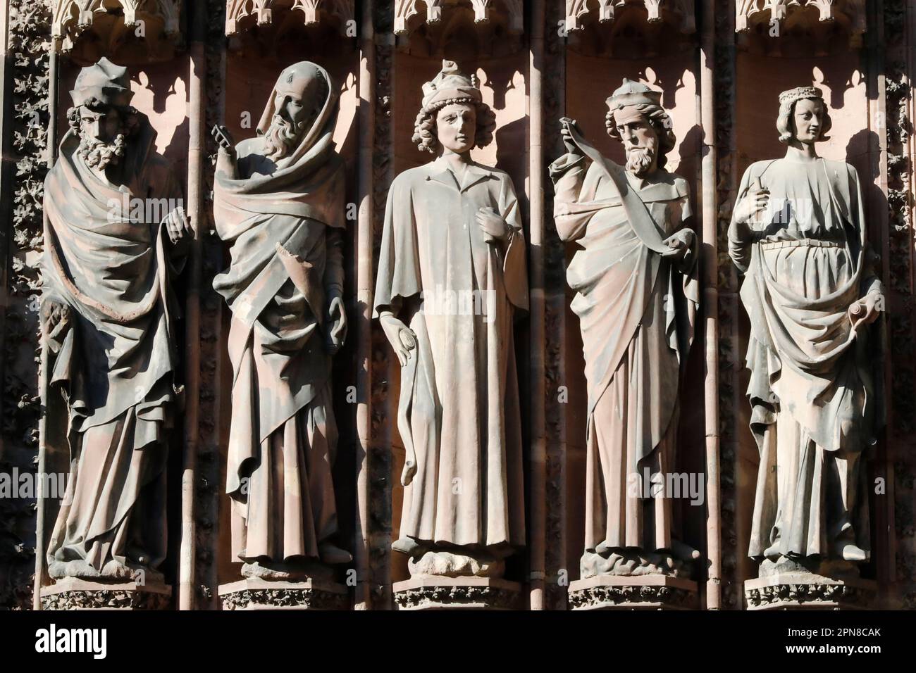 Strasbourg Cathedral. Statues of the Prophets of the Old Testament at ...