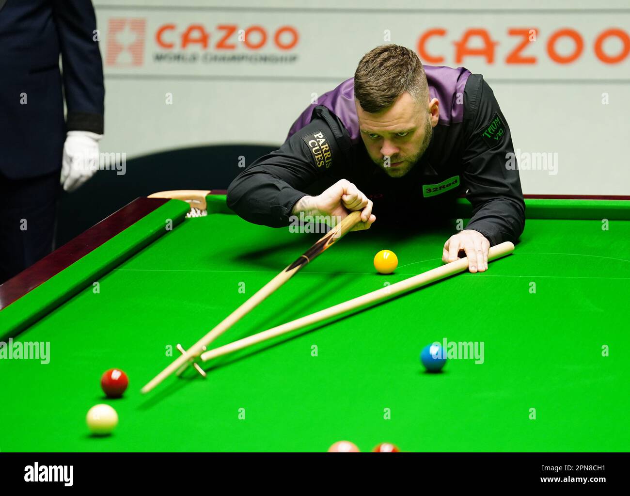 Jimmy Robertson during his match with Mark Williams (not pictured) on ...