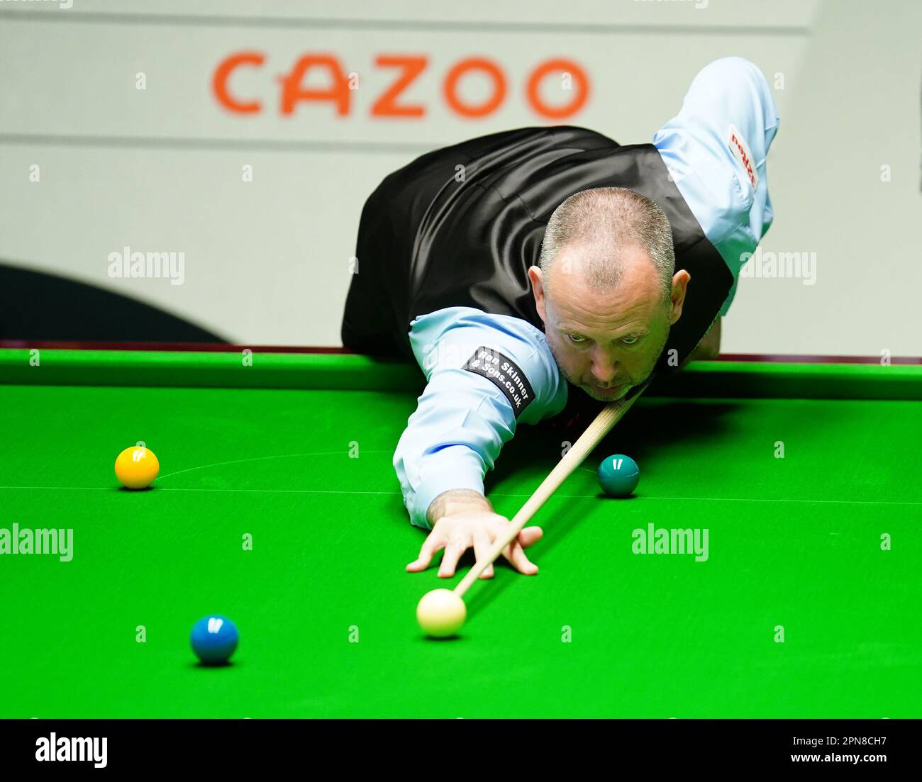 Mark Williams during his match with Jimmy Robertson (not pictured) on ...