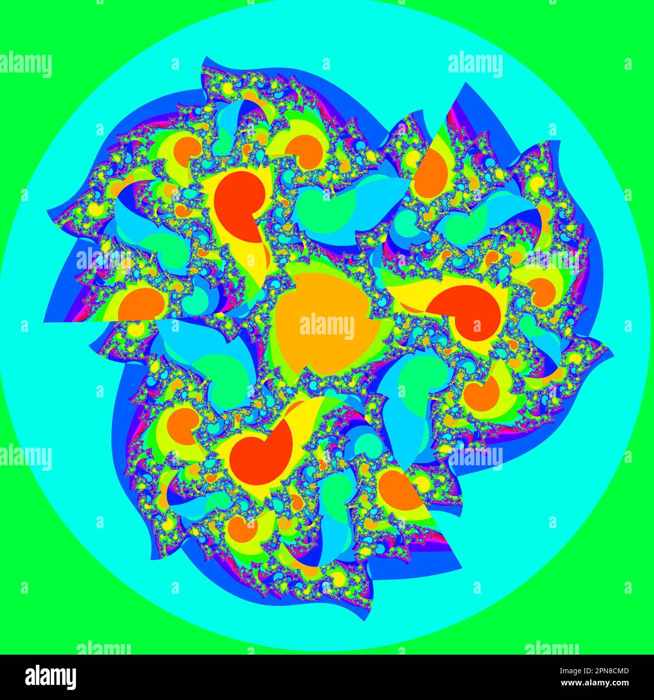 Original 4K x 4K handmade artwork (not AI). A unique colourful and ...