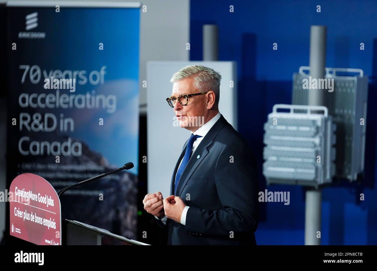 Ottawa, Can. 17th Apr, 2023. Borje Ekholm, President and CEO of ...
