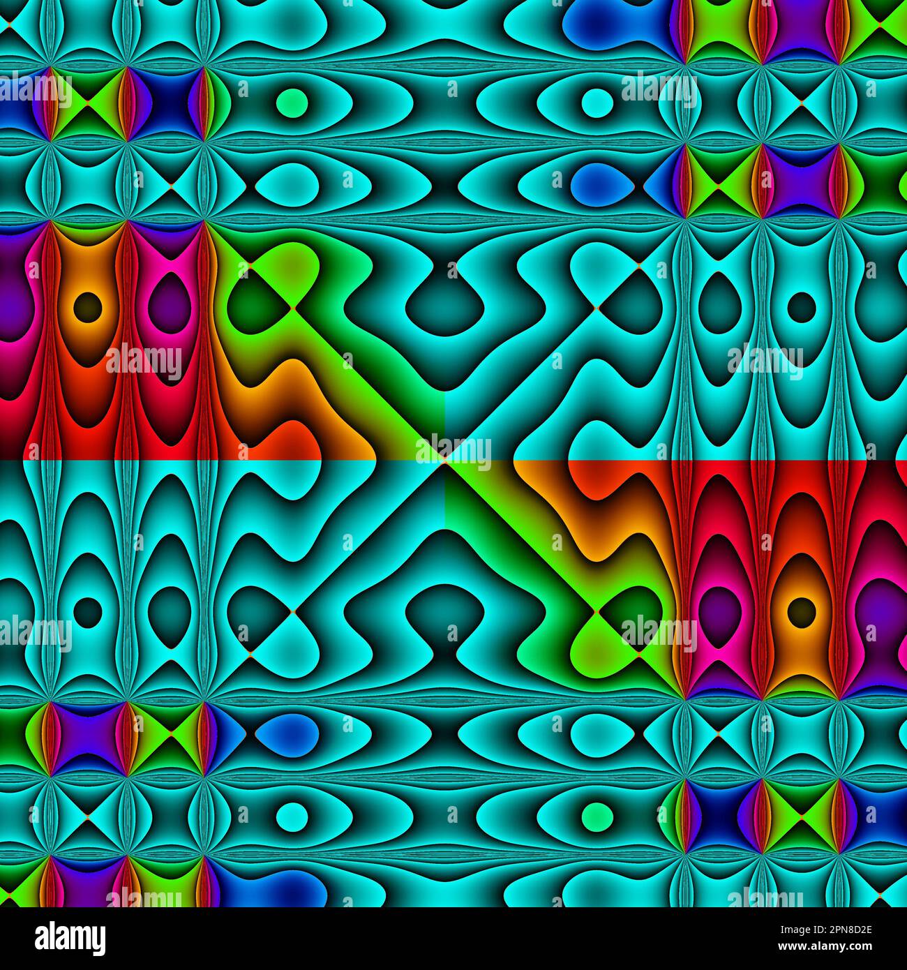 Original 4K x 4K handmade artwork (not AI). A unique colourful and ...