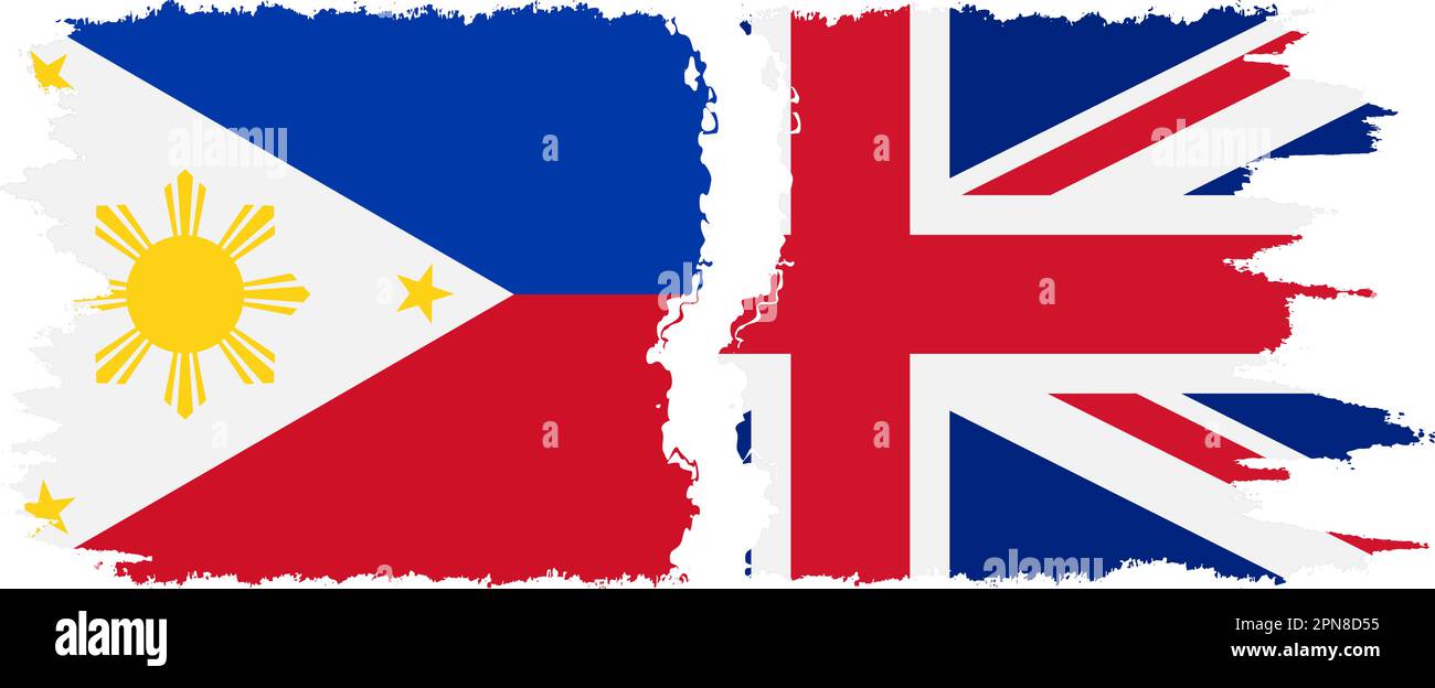 UK and Philippines grunge flags connection, vector Stock Vector Image ...