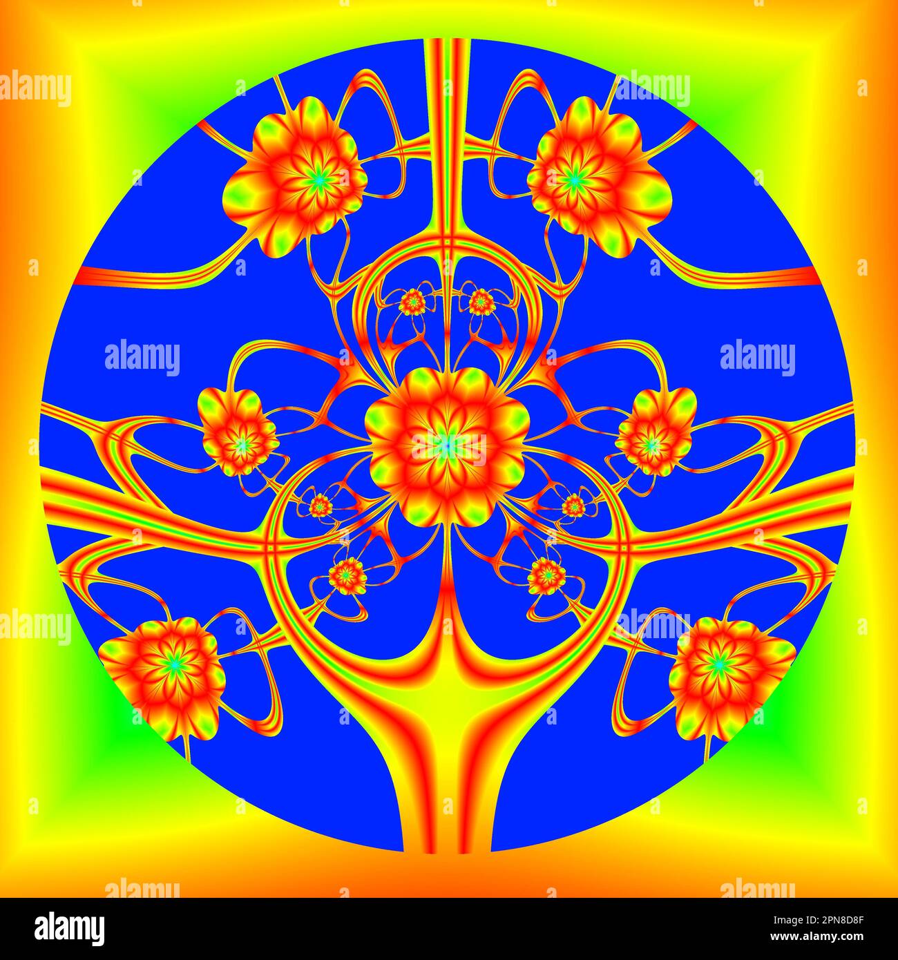 Original 4K x 4K handmade artwork (not AI). A unique colourful and ...