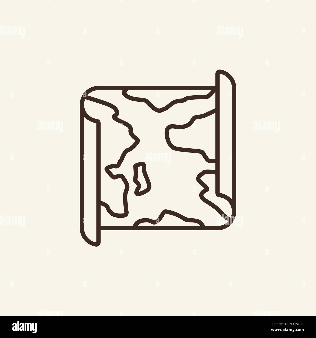 Map of globe line icon Stock Vector Image & Art - Alamy