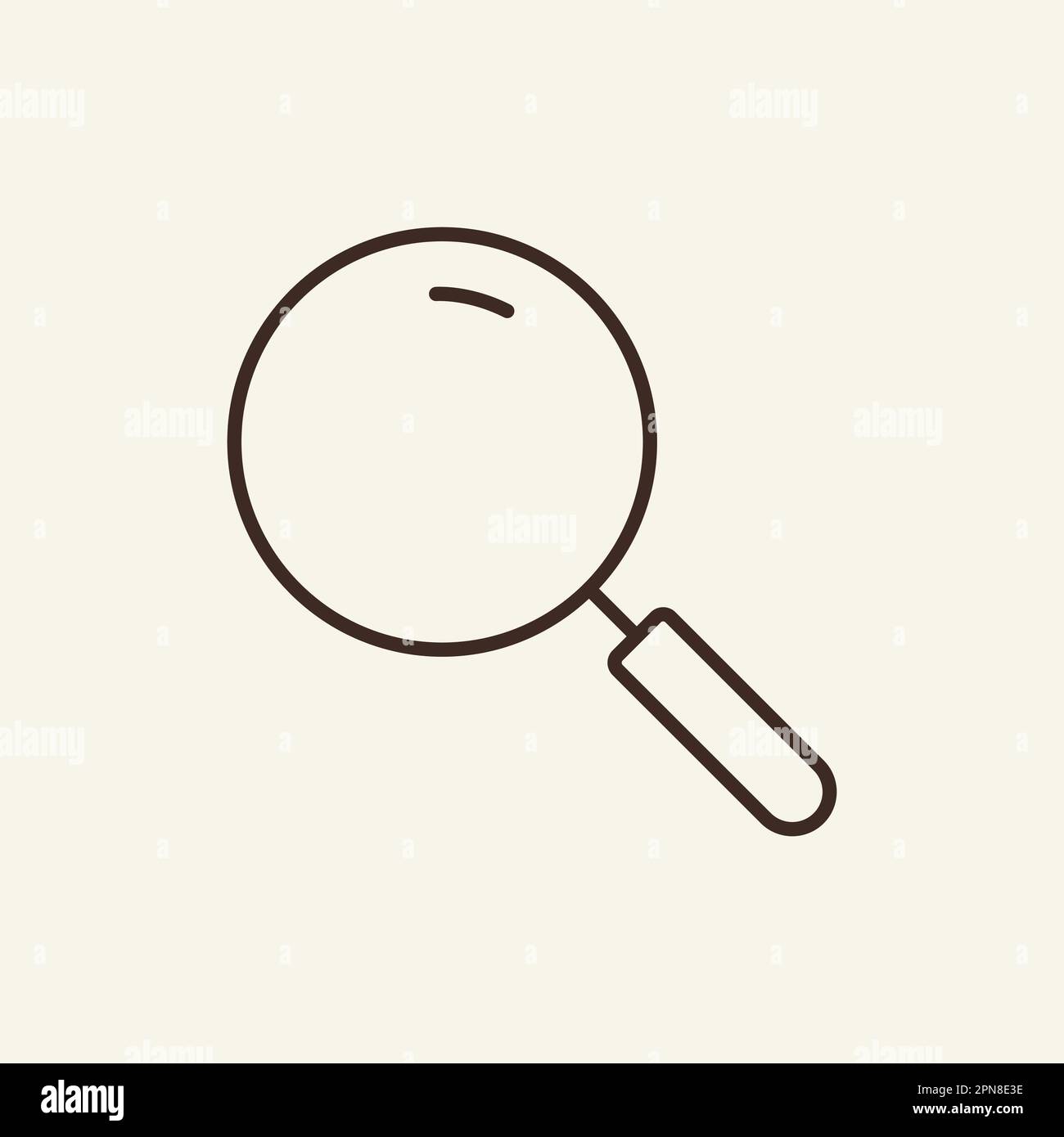 Magnifier glass line icon Stock Vector Image & Art - Alamy