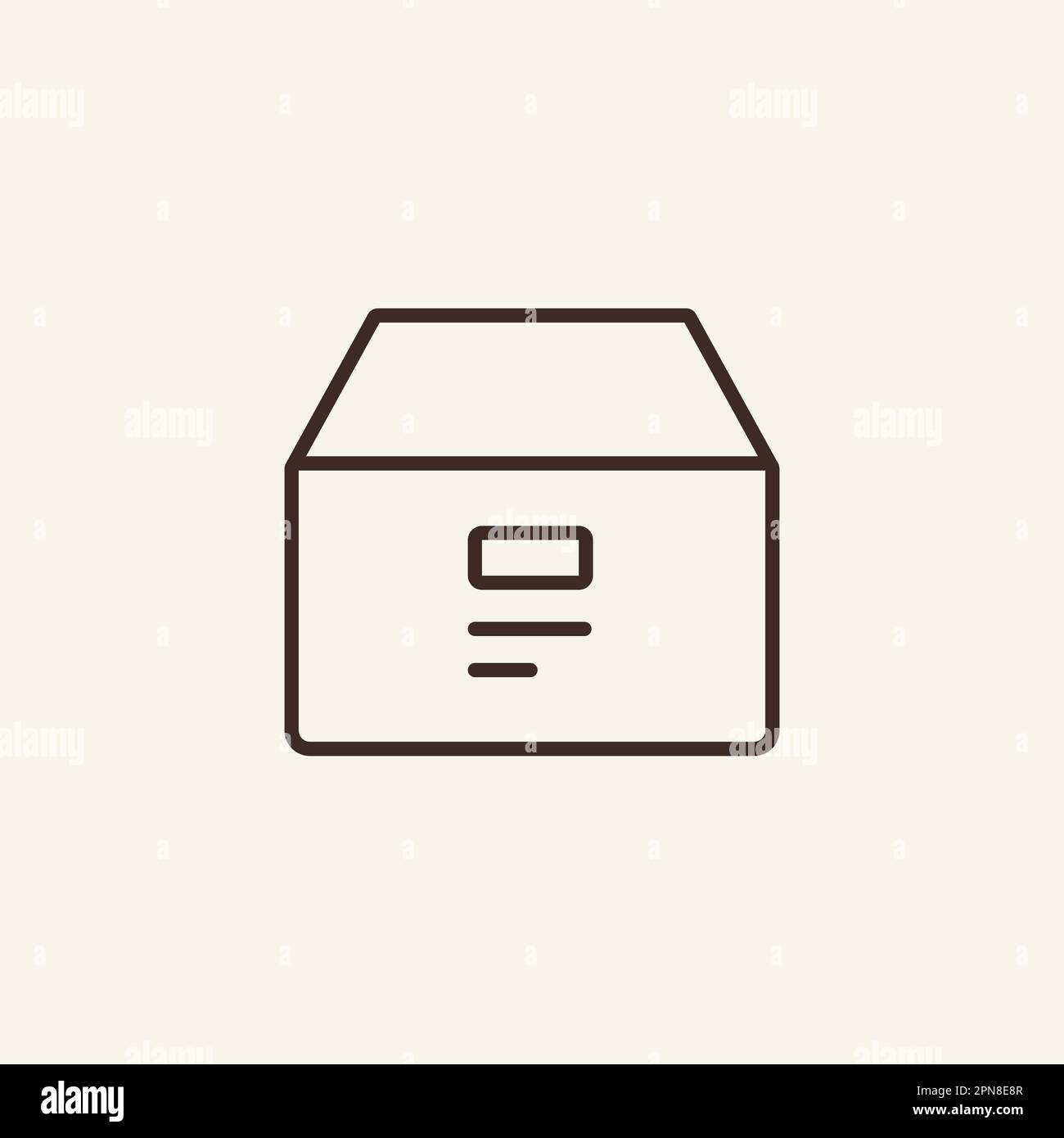 Archive box line icon Stock Vector Image & Art - Alamy