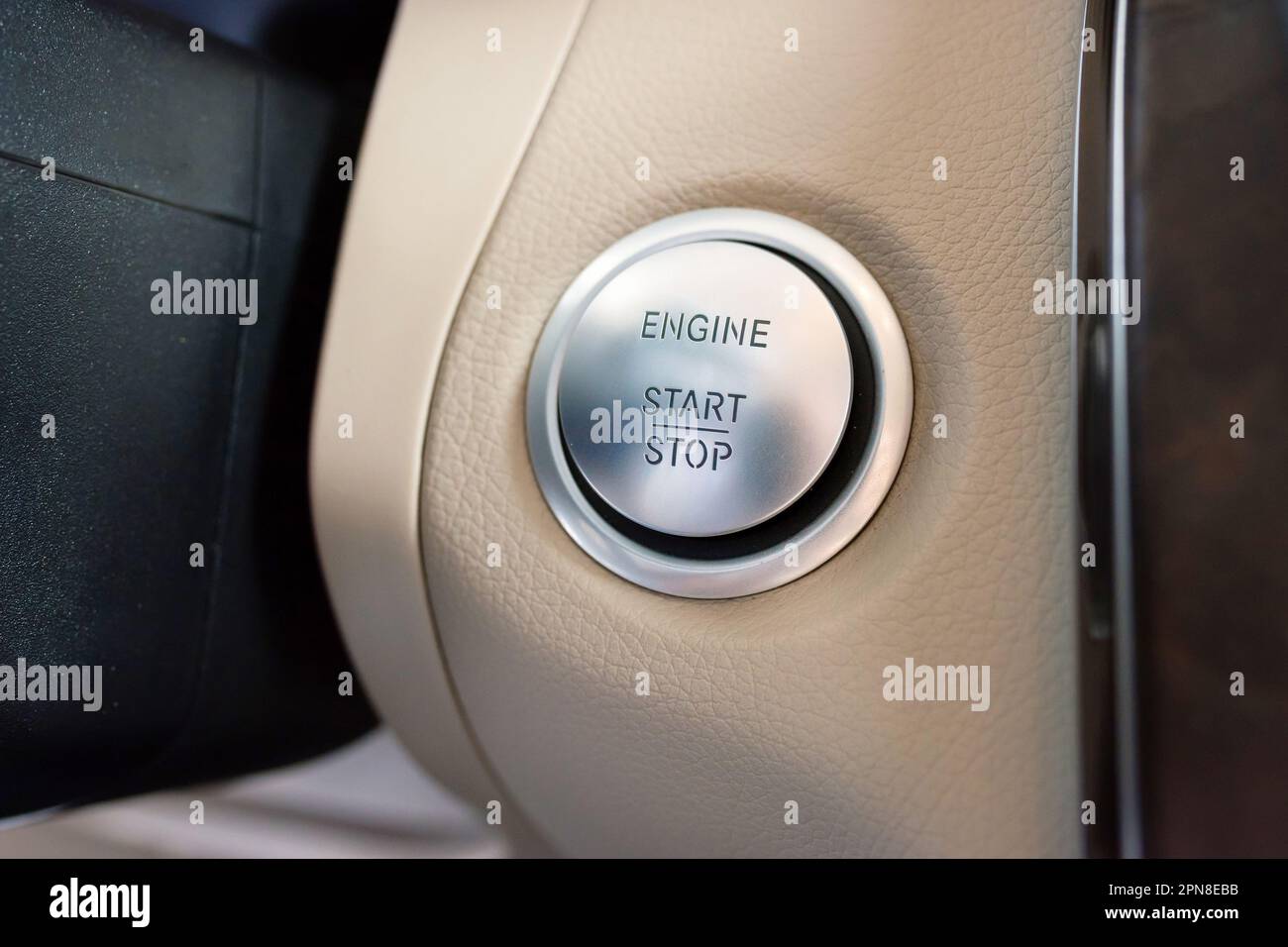 Engine start button Stock Photo - Alamy