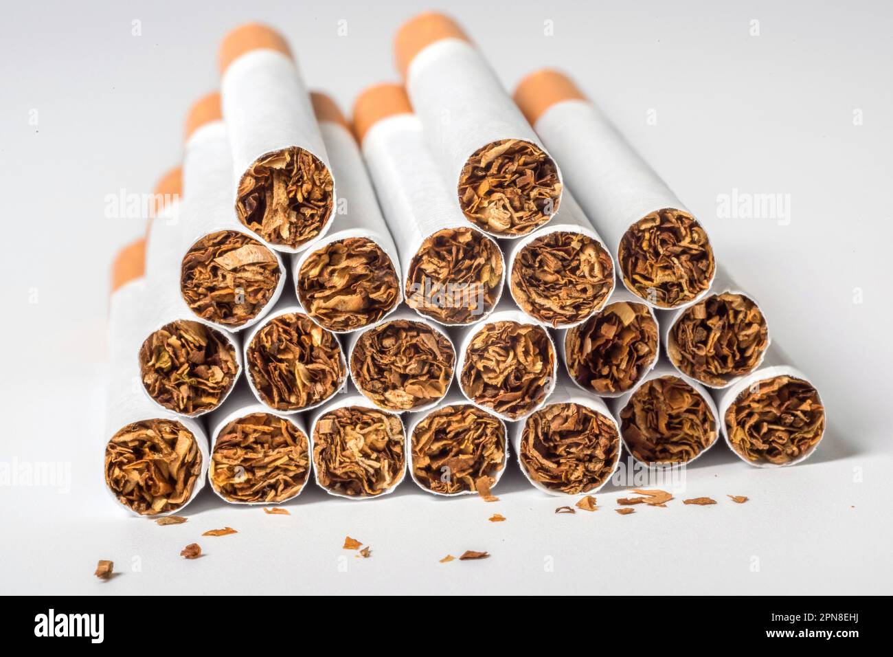 Cigarettes at the white background. A close-up of cigarettes Stock ...
