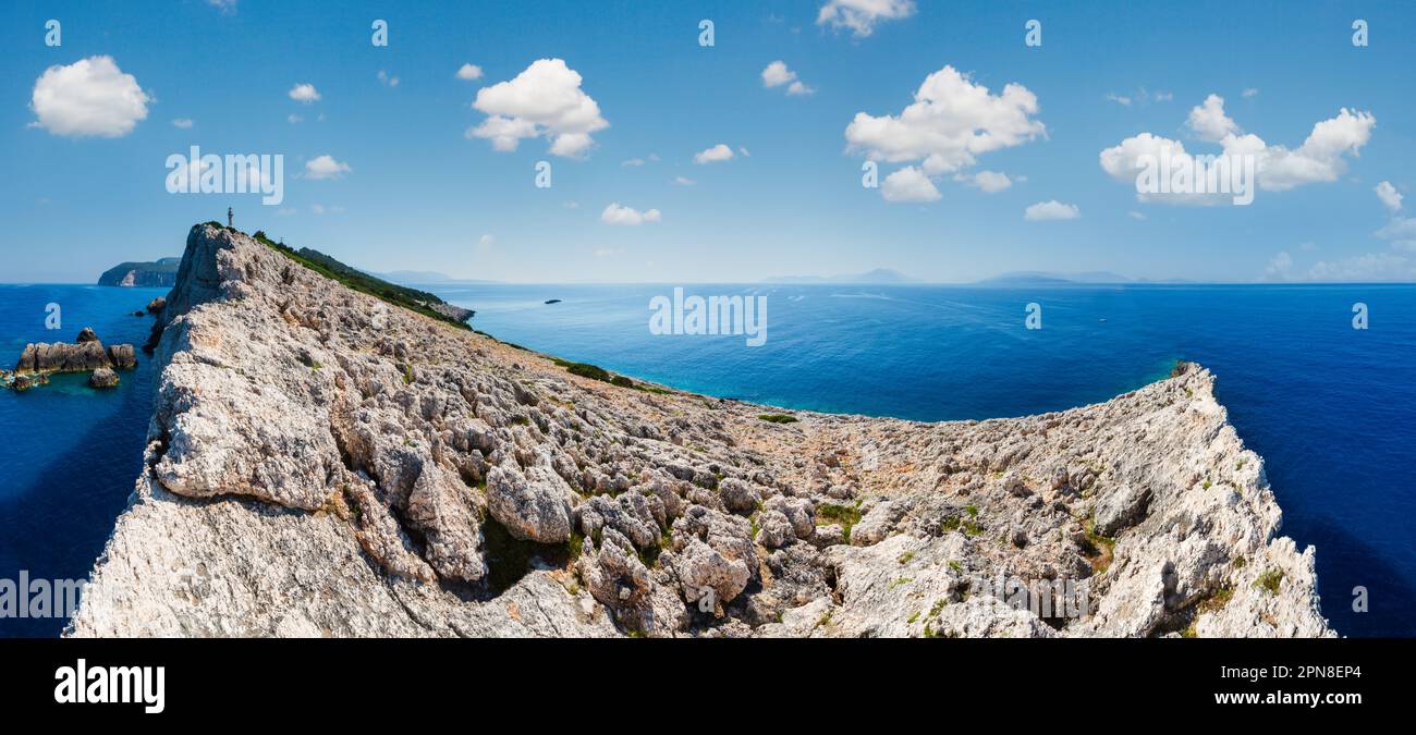Rocky South cape of Lefkas island panorama (Lefkada, Greece, Ionian Sea ...