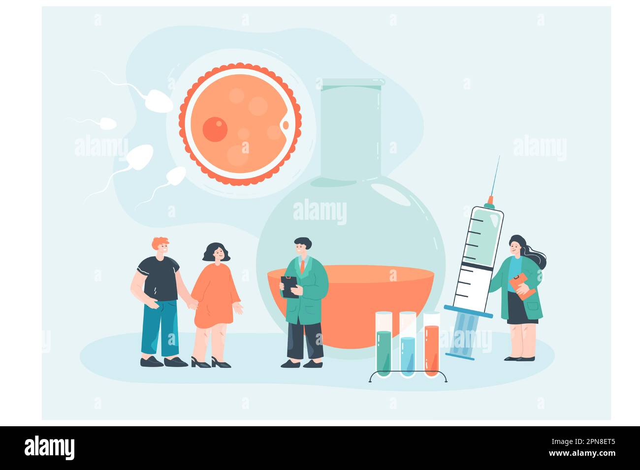 Artificial insemination, infertility treatment of couple people Stock ...