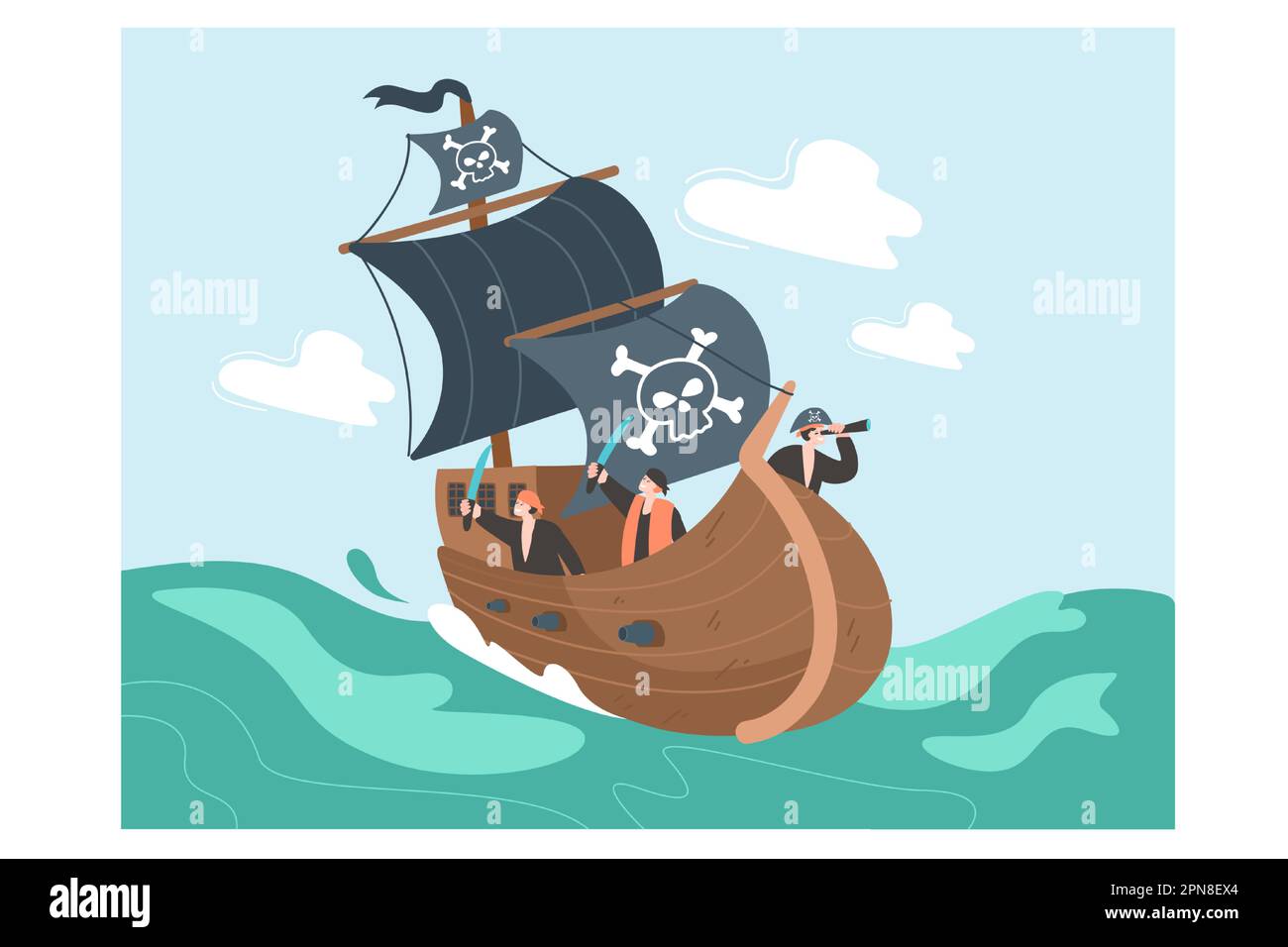 Sea people pirates Stock Vector Images - Alamy