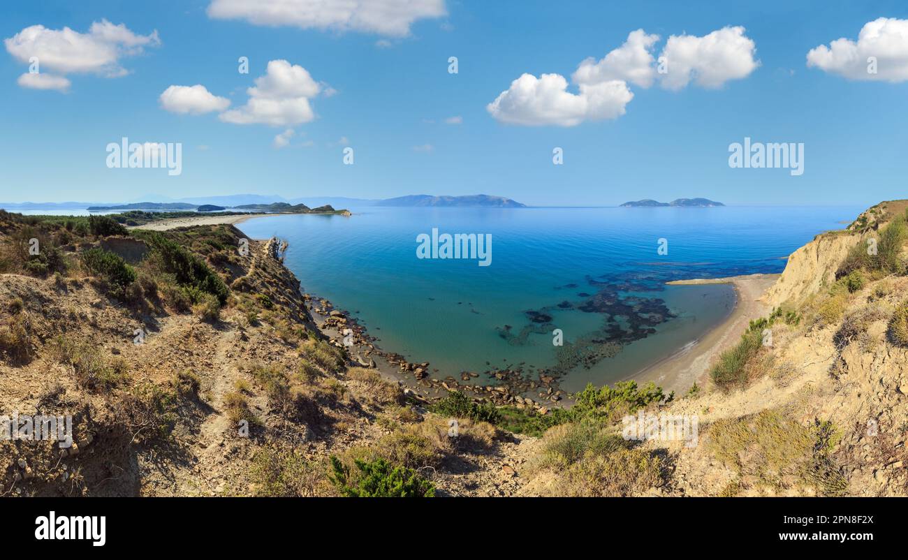 Morning sea rocky coast landscape (Narta Lagoon, Vlore, Albania Stock ...