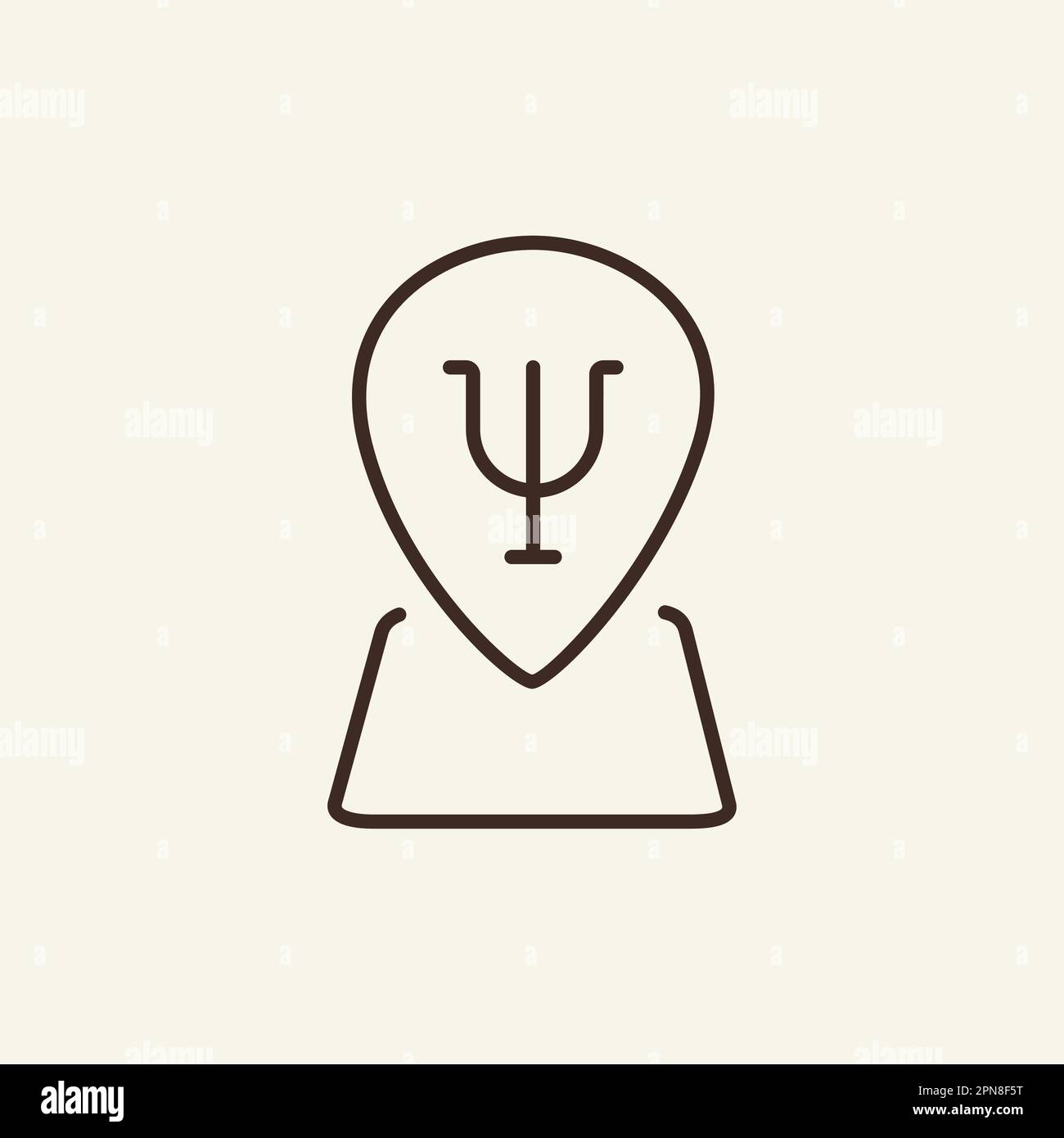 Psychology location line icon Stock Vector Image & Art - Alamy