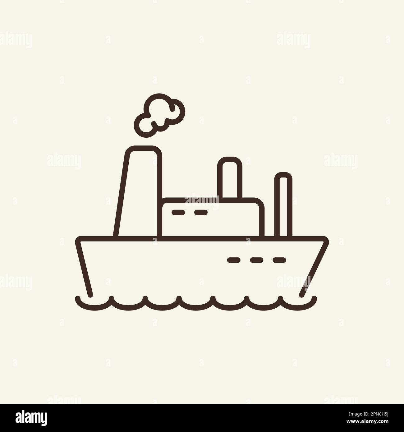 Motor ship line icon Stock Vector Image & Art - Alamy