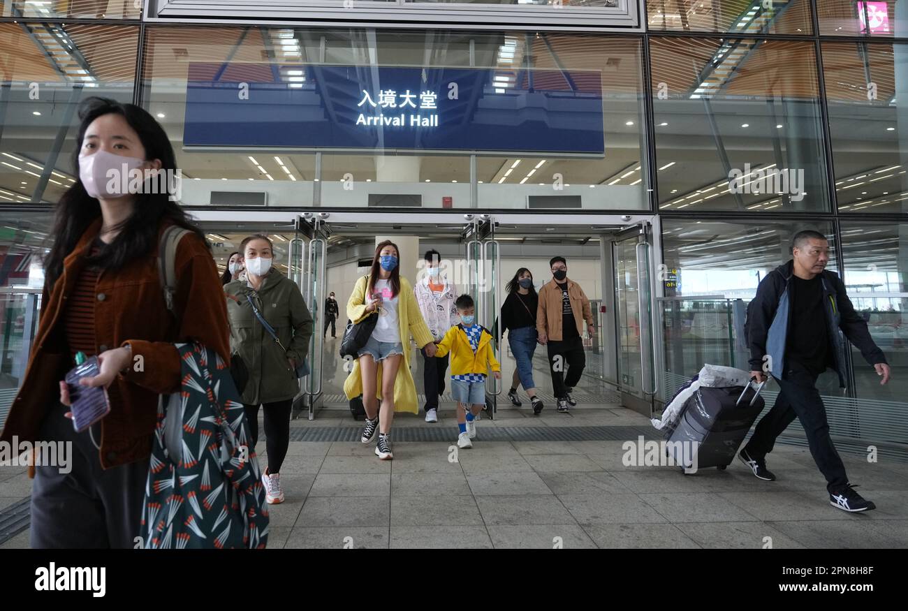 People arrive at Hong Kong Port Passenger Clearance Building of Hong ...