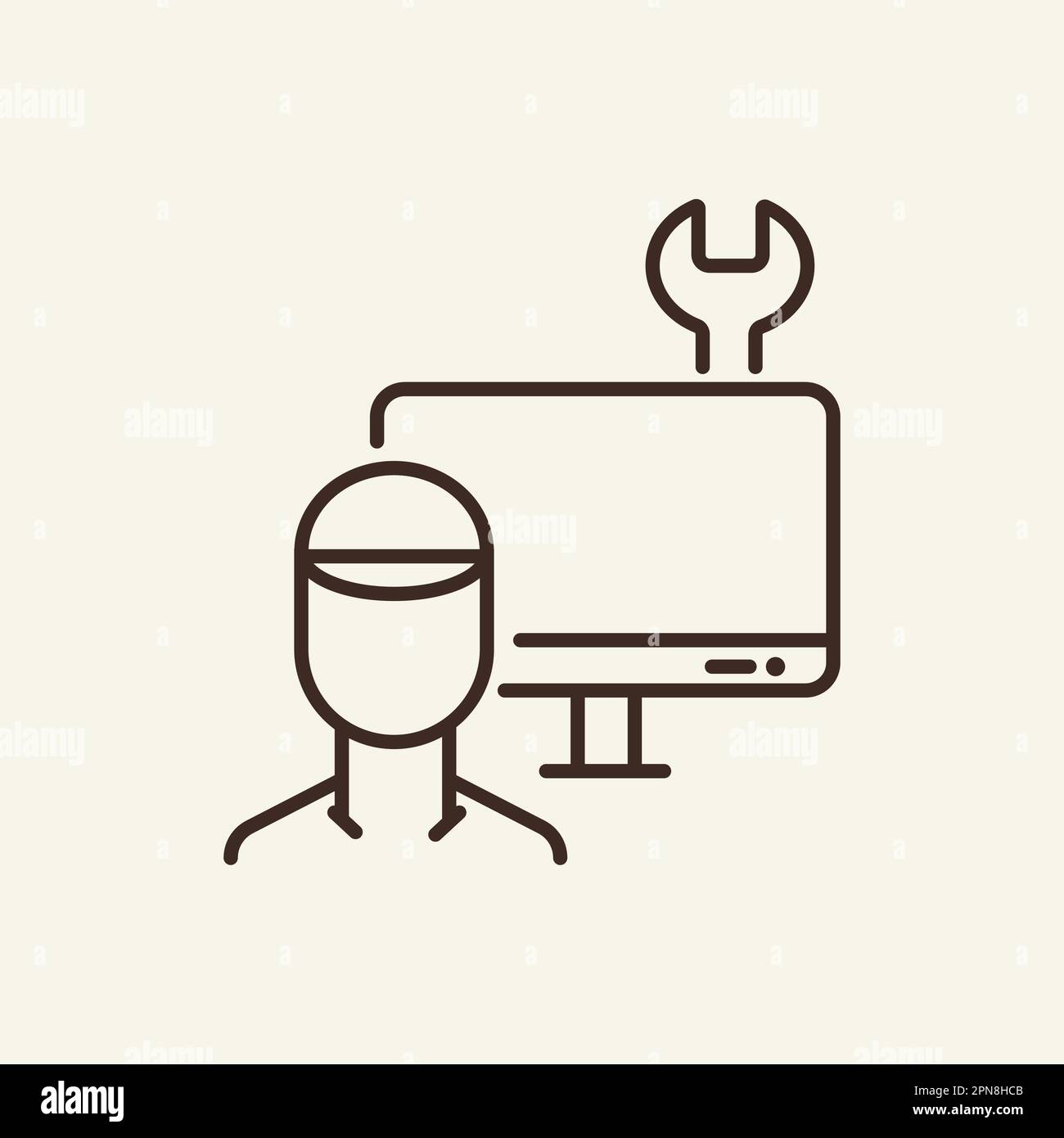 Computer engineer repairing Stock Vector Images - Alamy