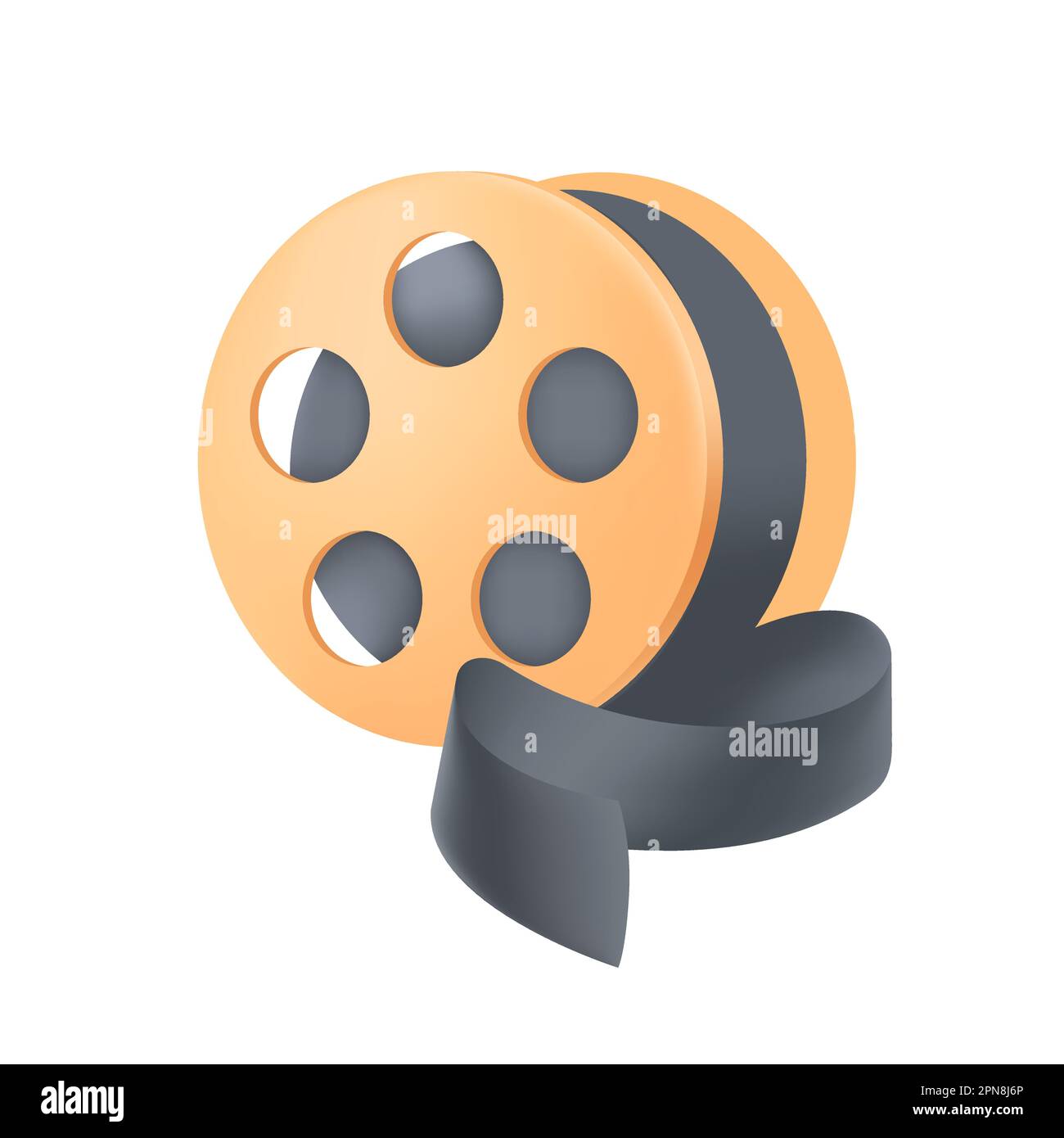 Black and white camera film spool Stock Vector Images - Alamy