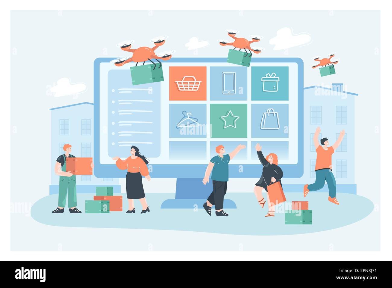 Ecommerce customers Stock Vector Images - Alamy