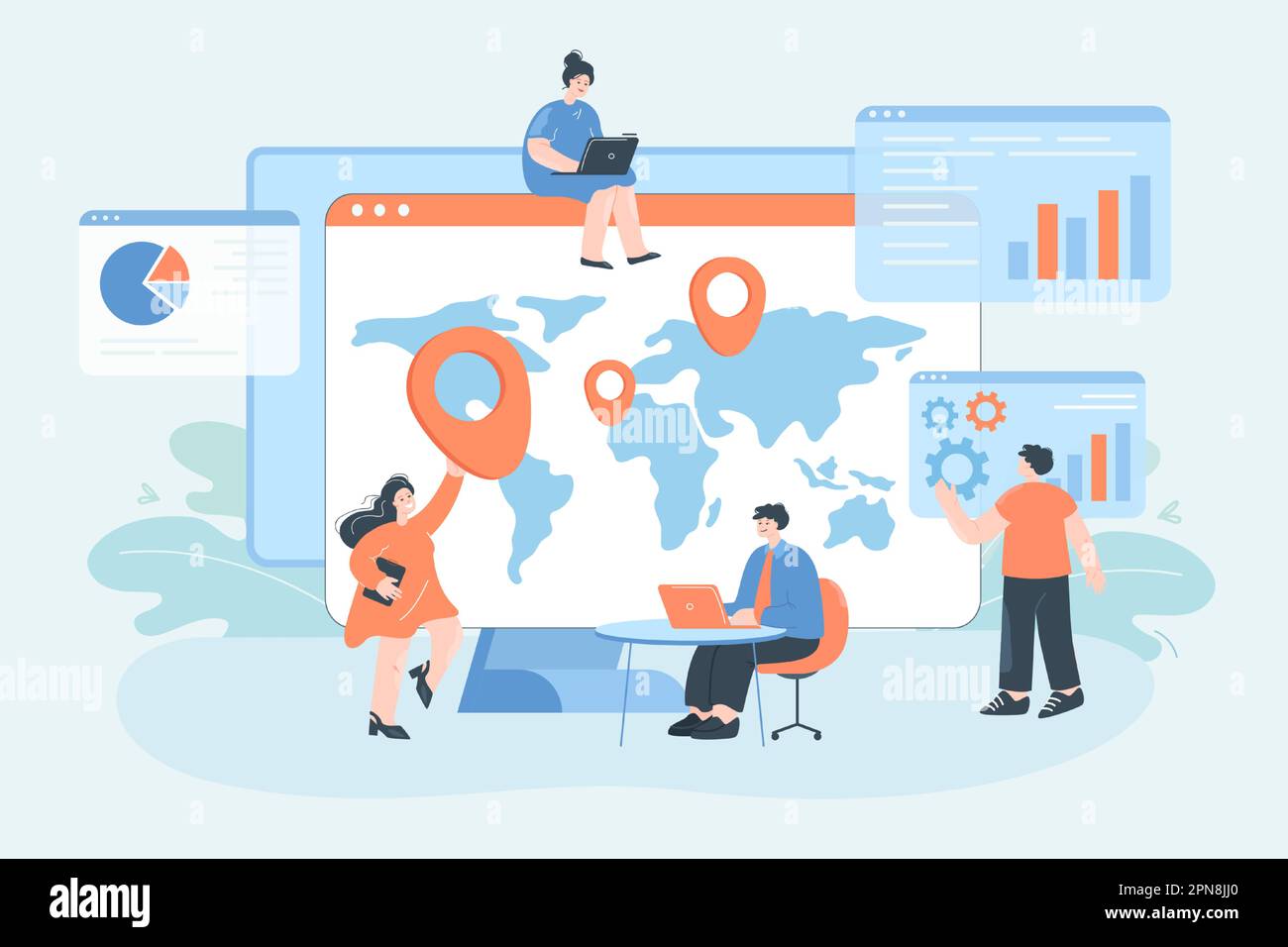 Doing analysis using map hi-res stock photography and images - Alamy