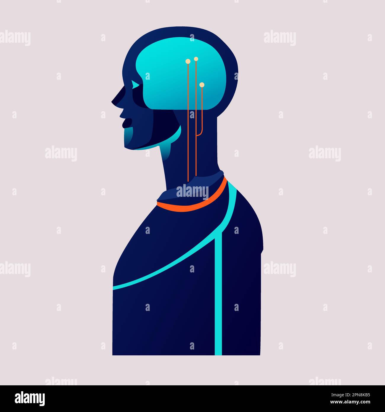 Vector illustration of a robot. artificial intelligence Chat bot human helper Stock Vector Image ...