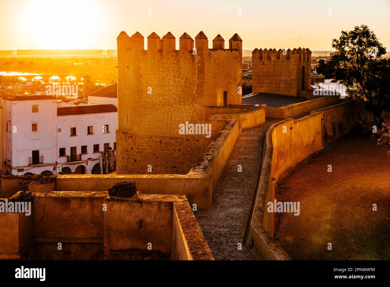 Chemin de ronde of the Alcazaba of Badajoz. The chemin de ronde was ...