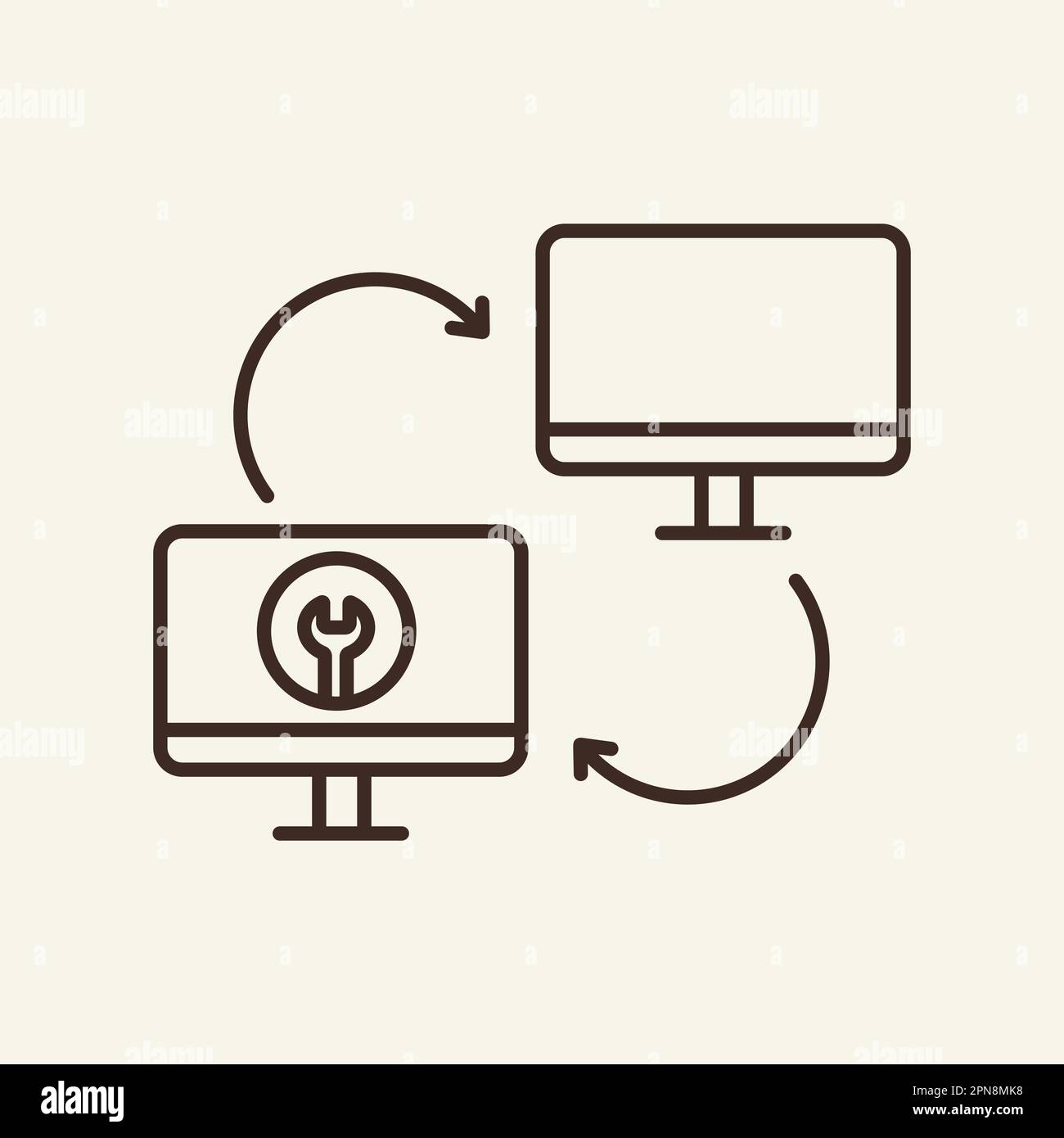 Data exchange line icon Stock Vector Image & Art - Alamy