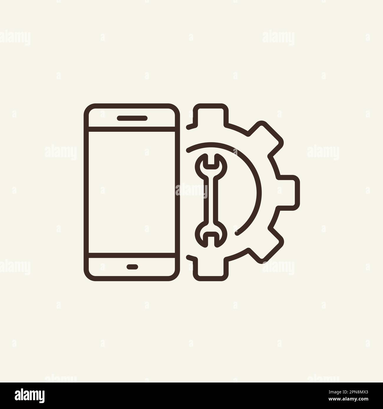 Mobile repairing line icon Stock Vector Image & Art - Alamy