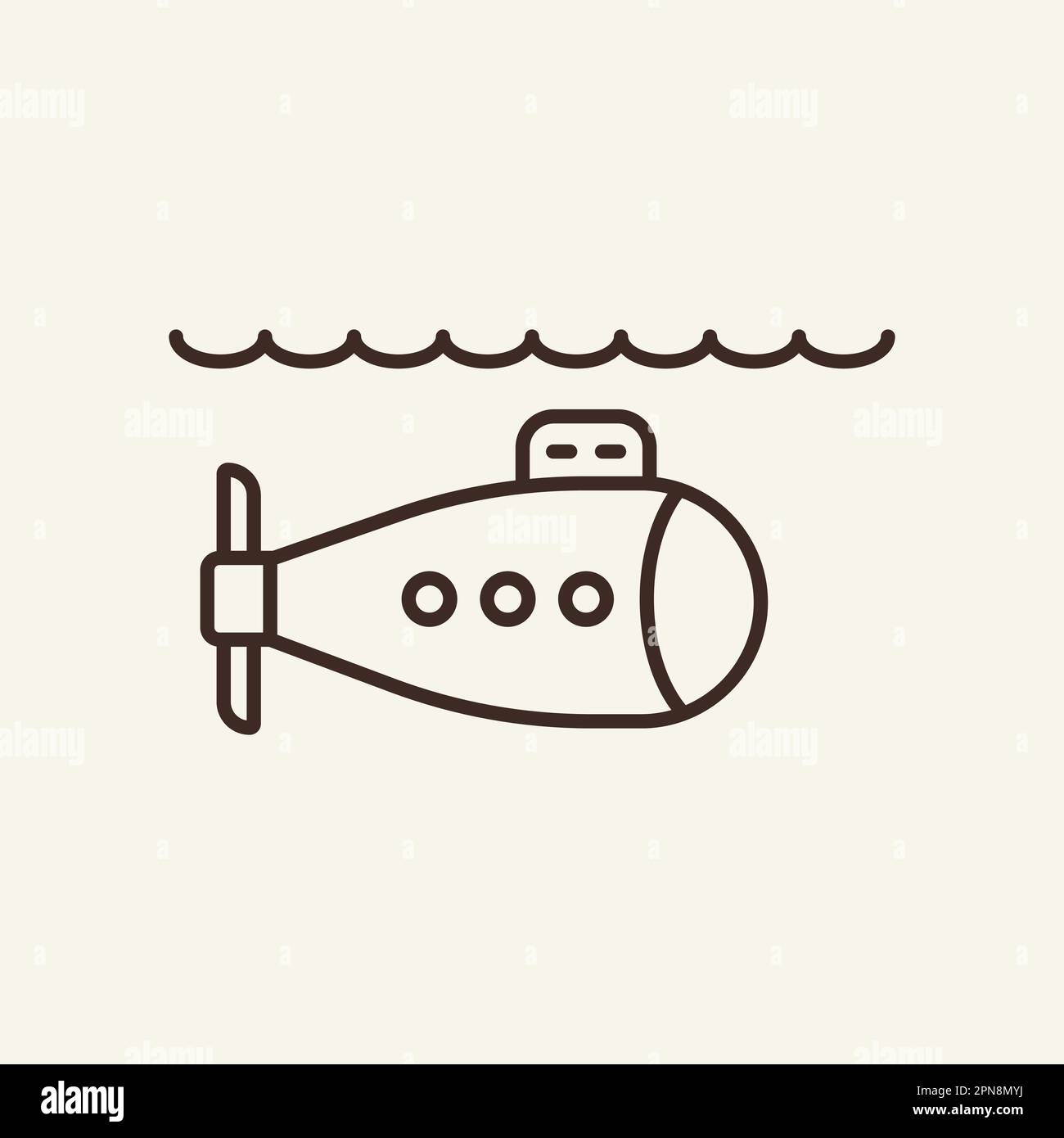 Submarine line icon Stock Vector Image & Art - Alamy