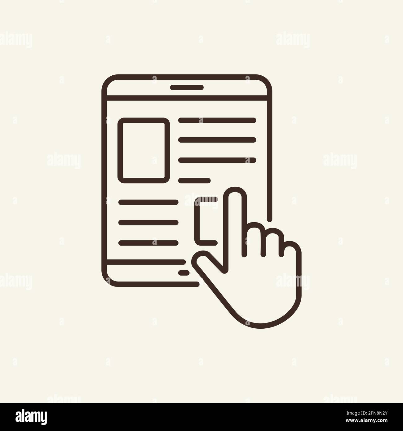 News app line icon Stock Vector Image & Art - Alamy