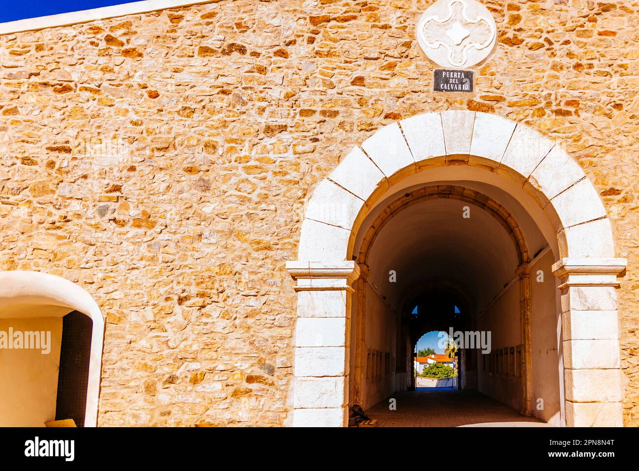 The Calvary gate, seen intramural. It is part of the rampart ...