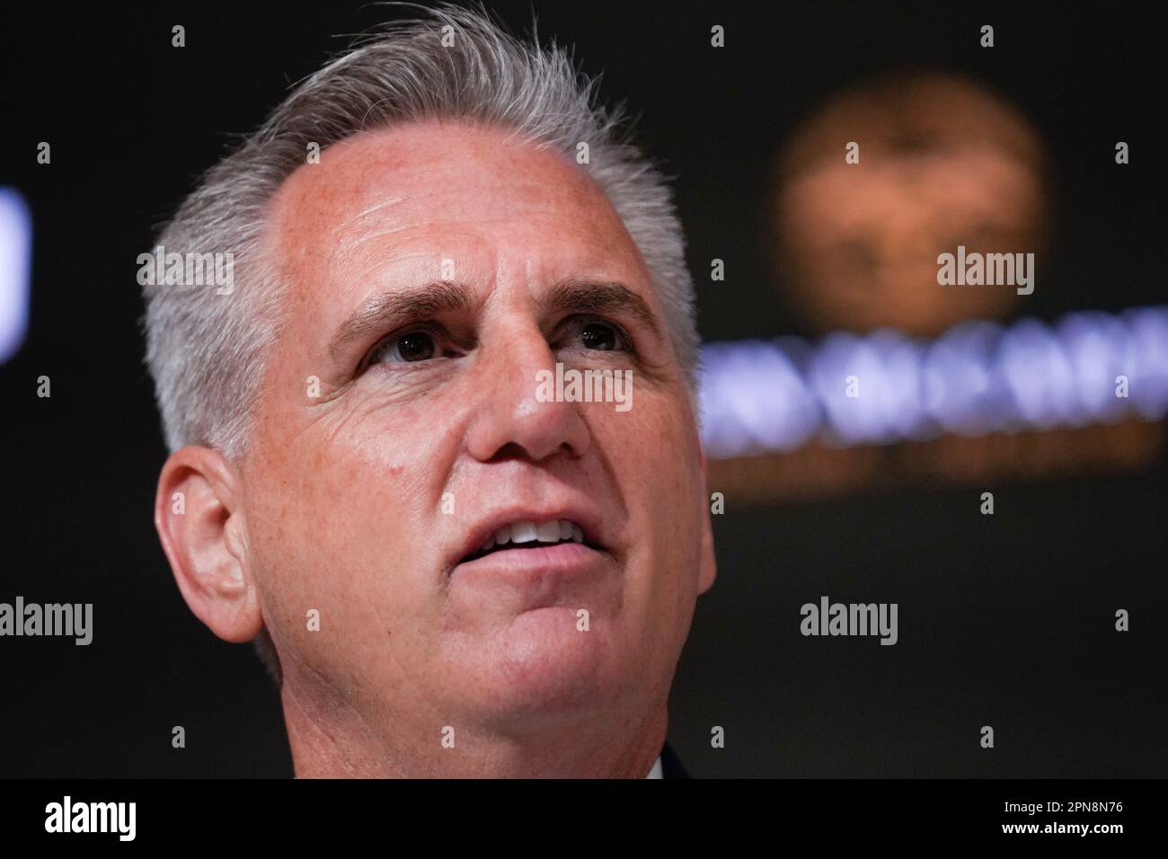 Speaker of the House Kevin McCarthy speaks during an event at the New ...