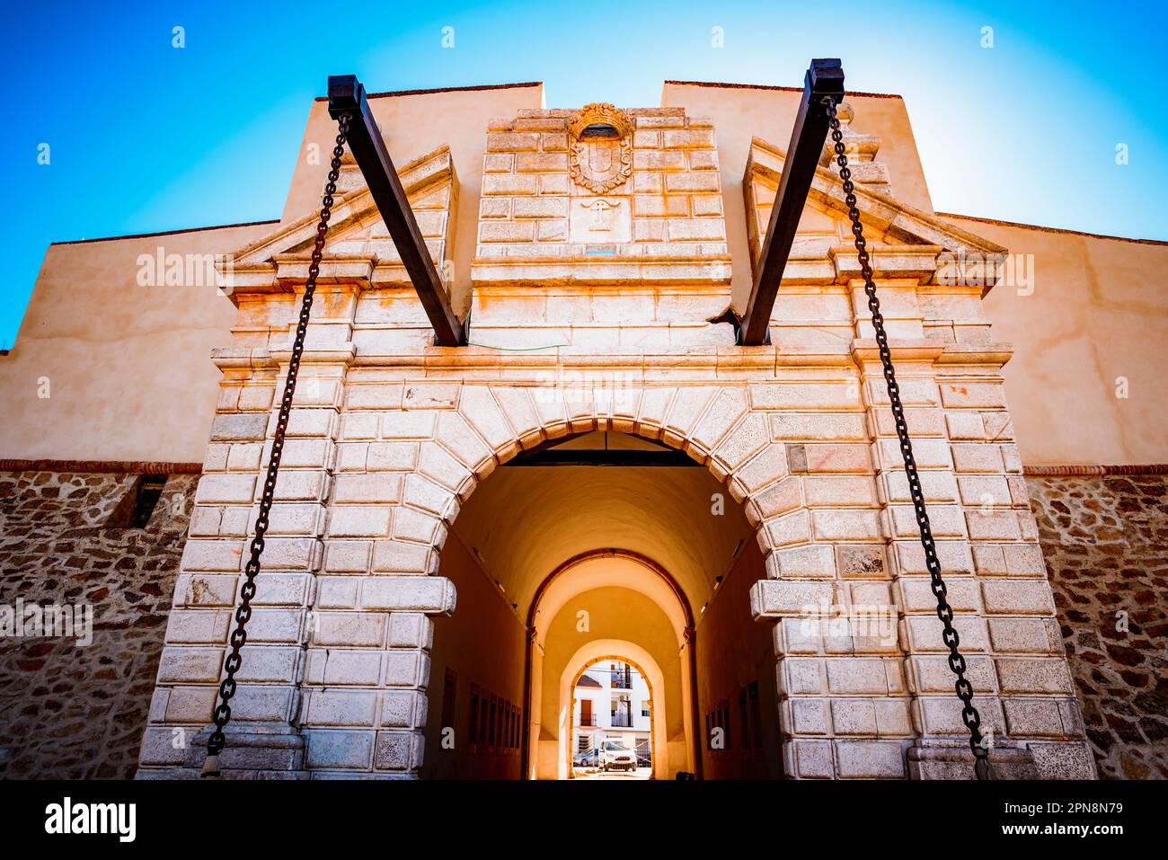 The Calvary gate, seen outside the walls. It is part of the rampart ...