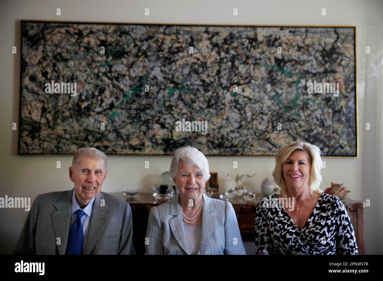 Harry W. "Hunk" Anderson (l to r), Mary Margaret "Moo" Anderson and ...