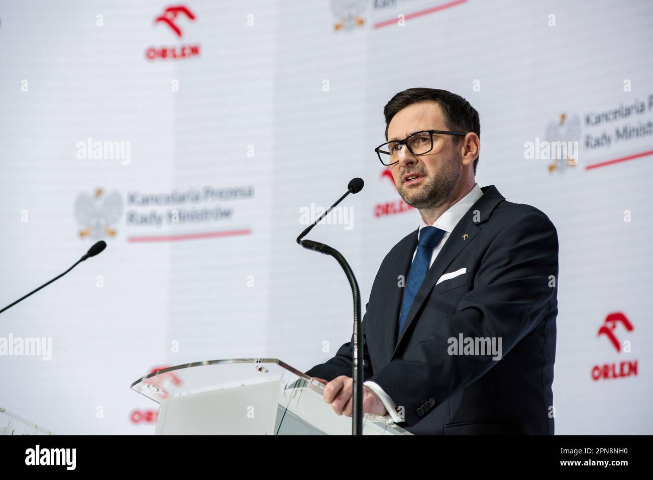 Daniel Obajtek, the President and CEO of the Polish Oil Company ORLEN ...