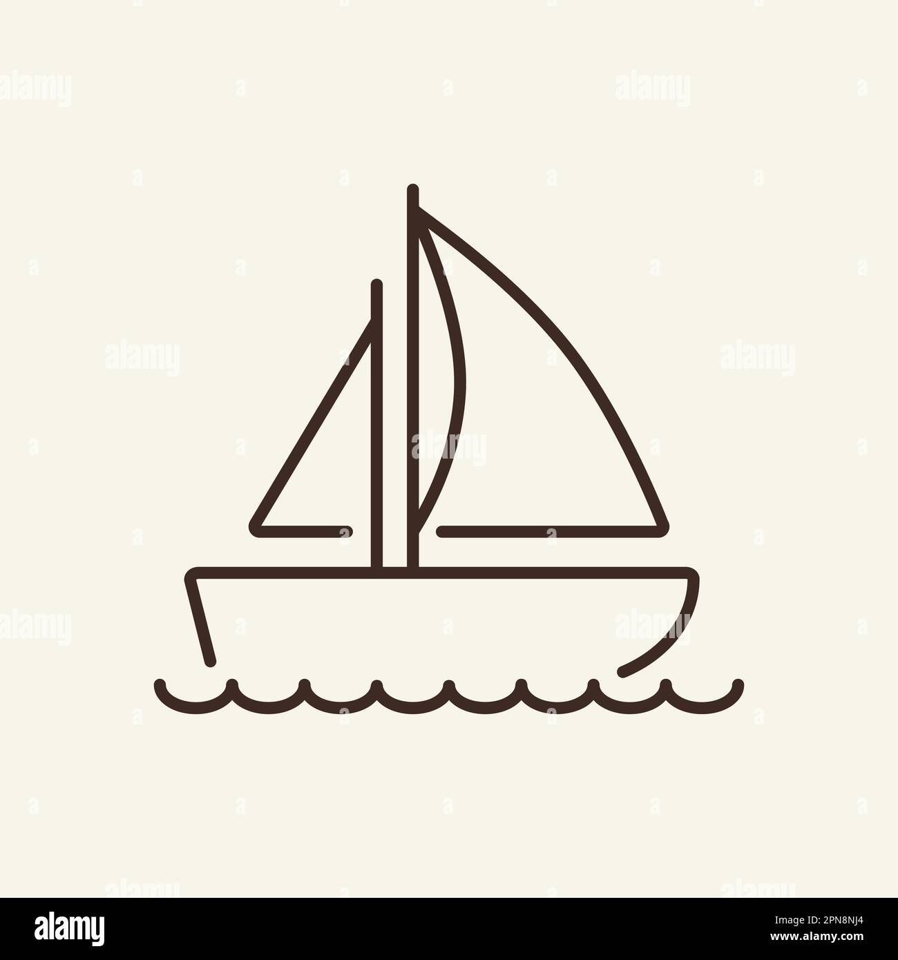 Sailboat line icon Stock Vector Image & Art - Alamy