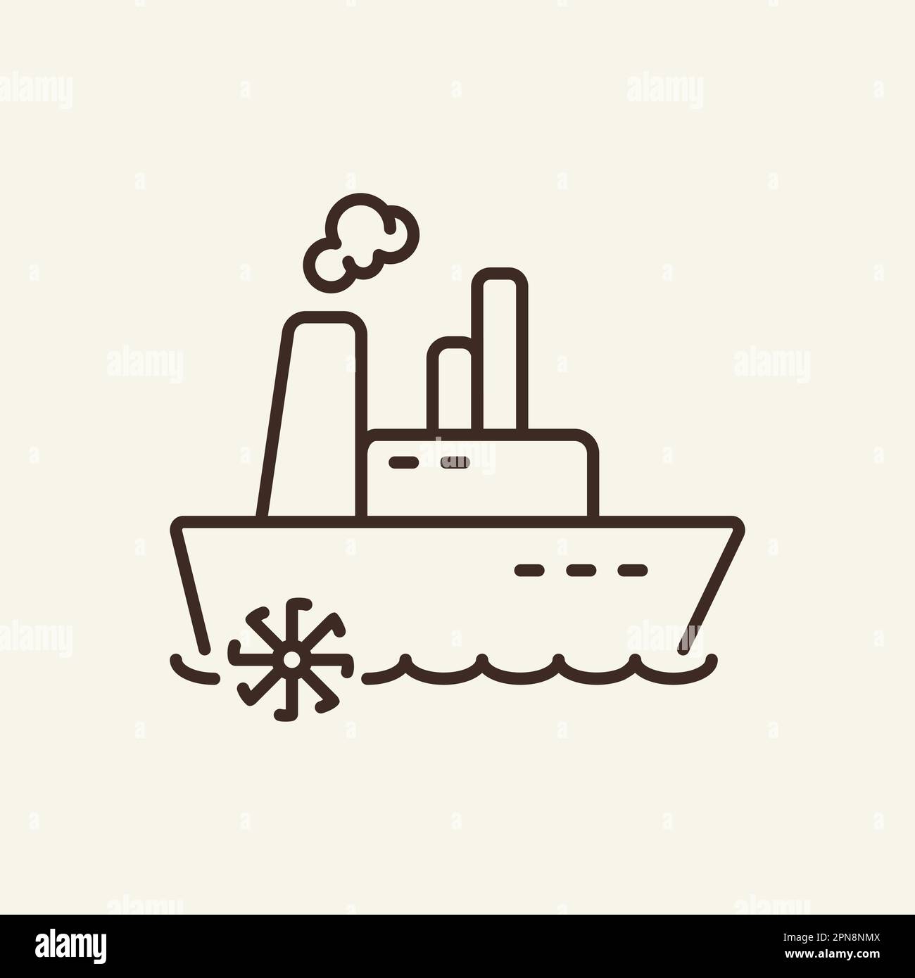 Freighter Line Icon Stock Vector Image And Art Alamy