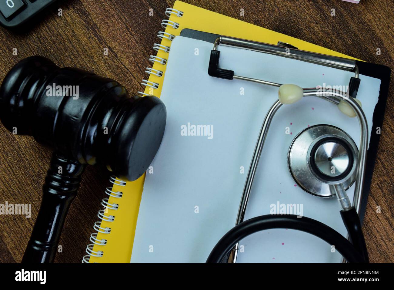 Black Judges gavel and Stethoscope. Healthcare or medical jurisprudence ...