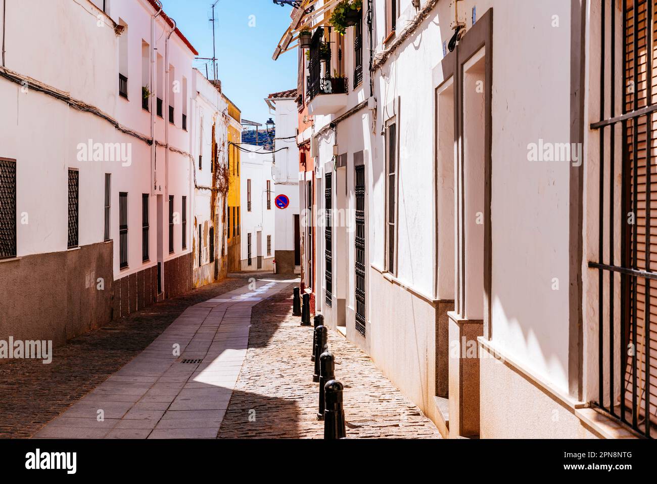 Typical street of the city of Zafra, Badajoz, Extremadura, Spain ...
