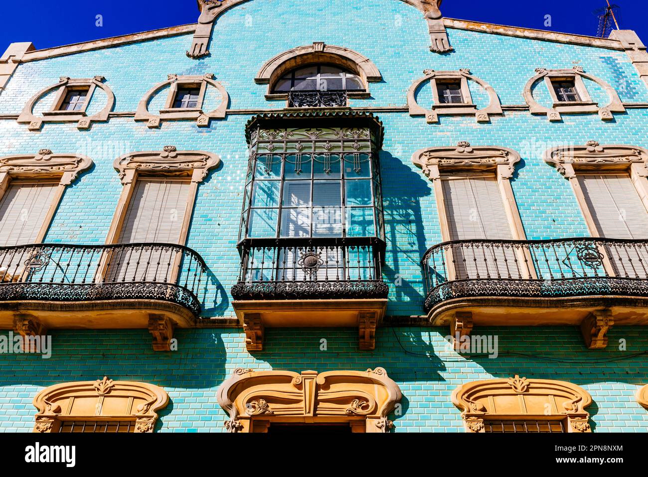 La Casa Azul, modernism tiled building, belonging to the García Goitia ...