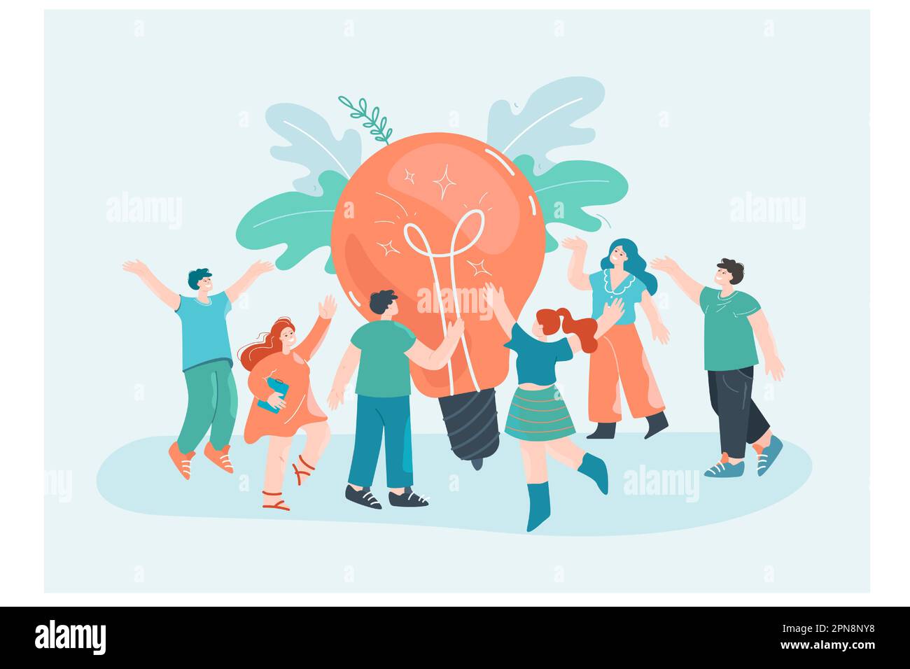 Crowd vector tiny people Cut Out Stock Images & Pictures - Alamy
