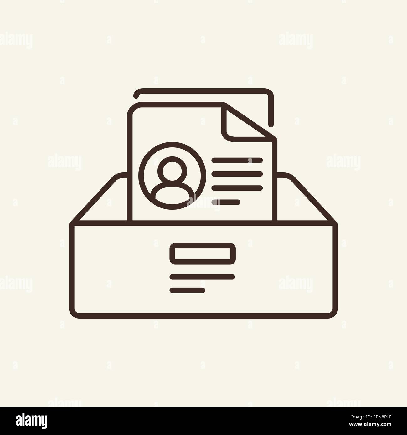 Personal file line icon Stock Vector Image & Art - Alamy