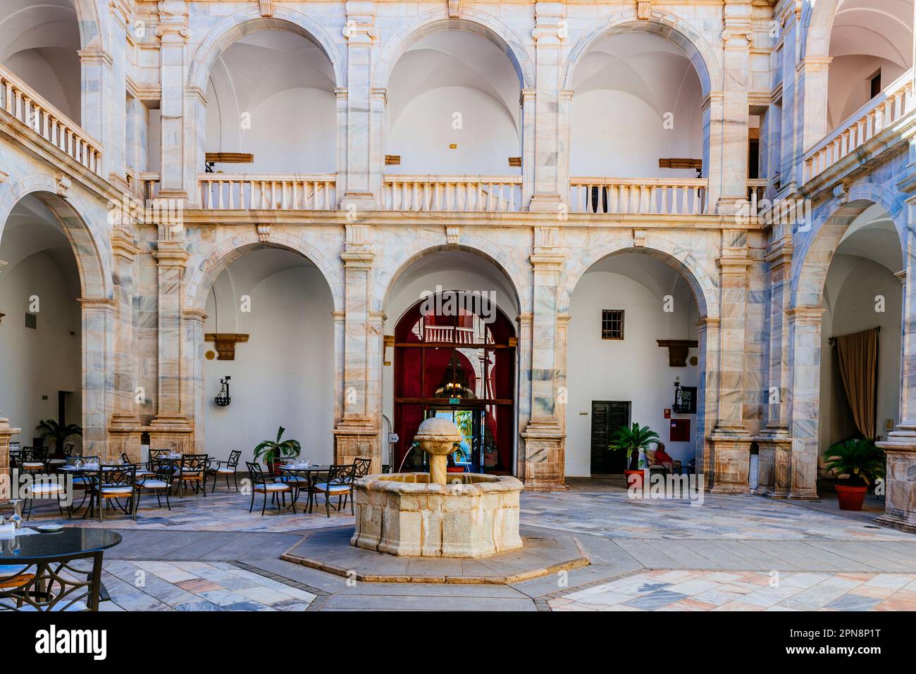 Inner courtyard. Palace of the Dukes of Feria, Palacio de los Duques de ...