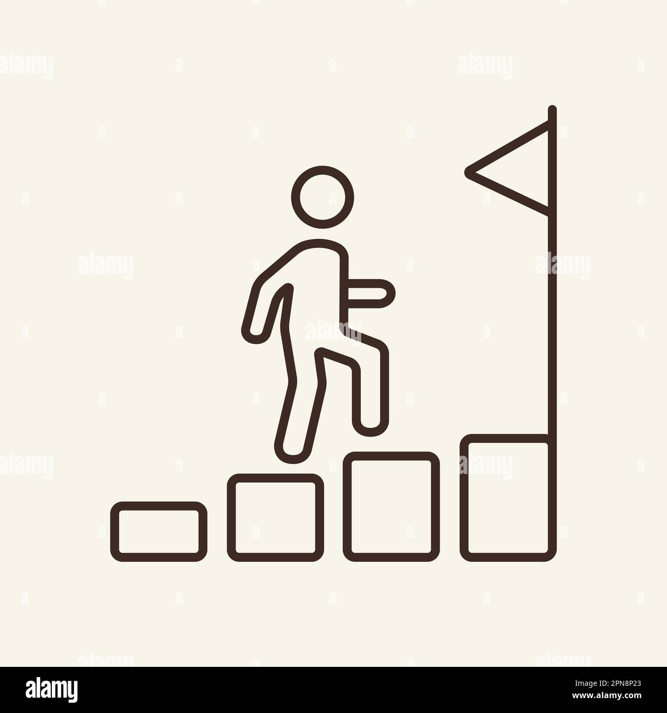 Mission success icon linear Stock Vector Images - Alamy