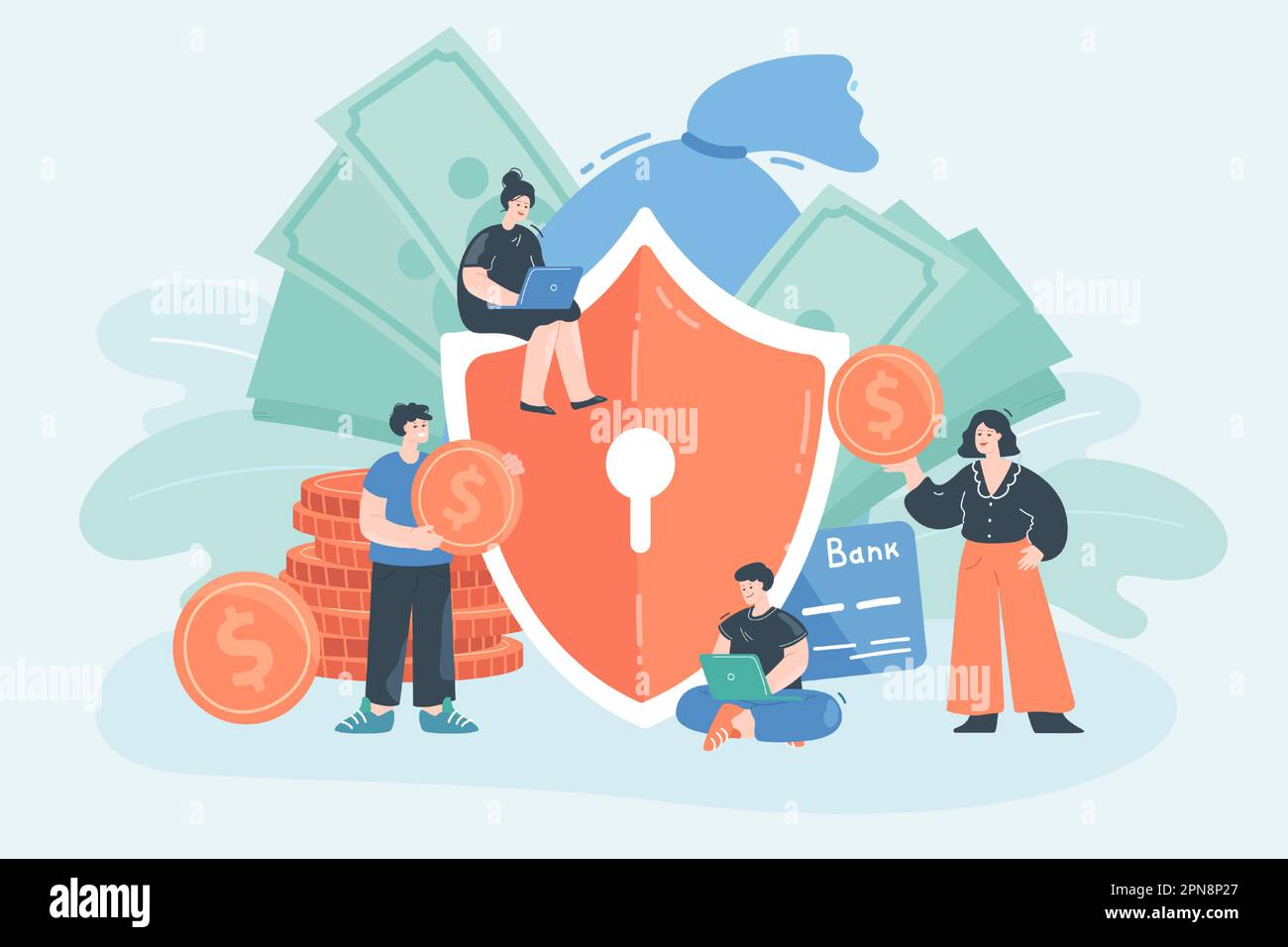 Man with shield defending Stock Vector Images - Alamy