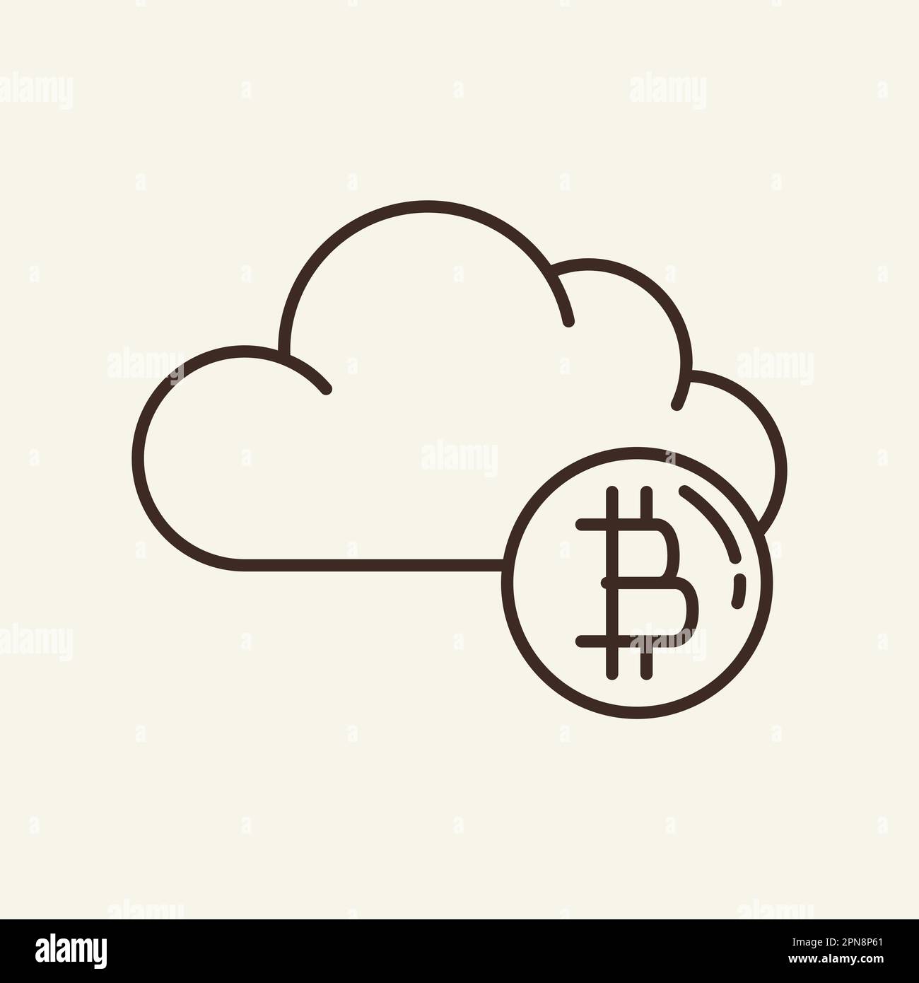 Cloud technology computing concept cryptocurrency Stock Vector Images ...