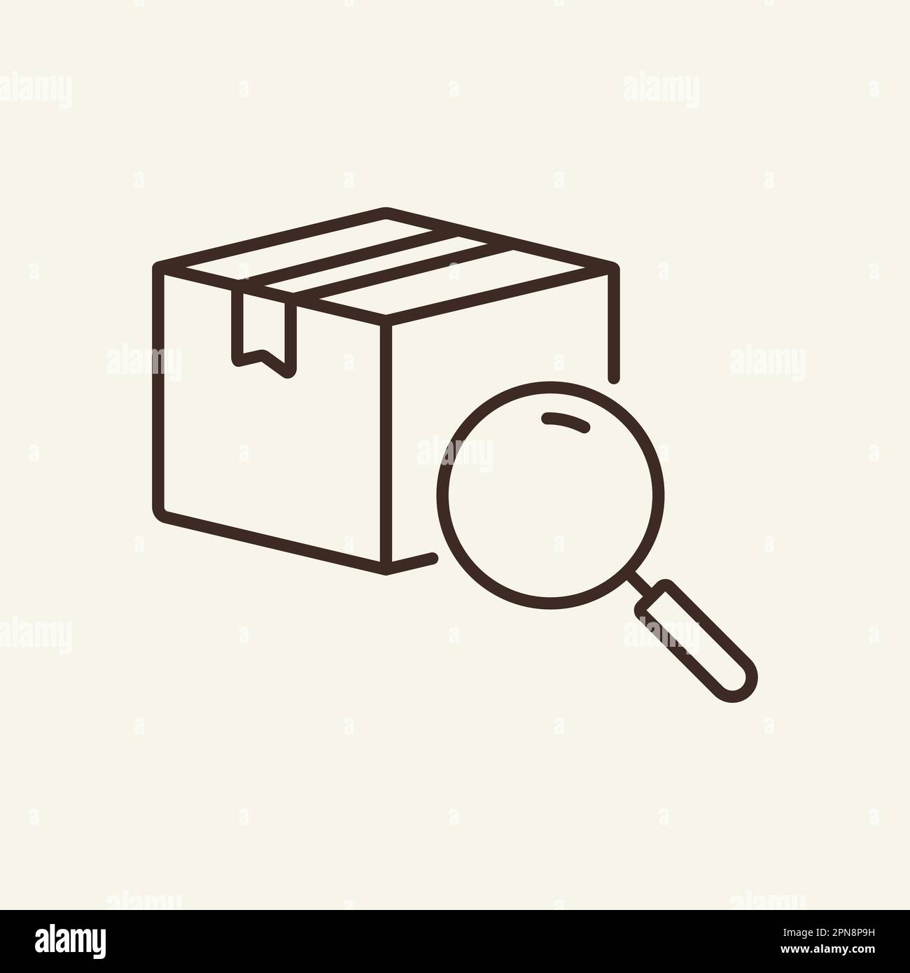 Box finding line icon Stock Vector Image & Art - Alamy