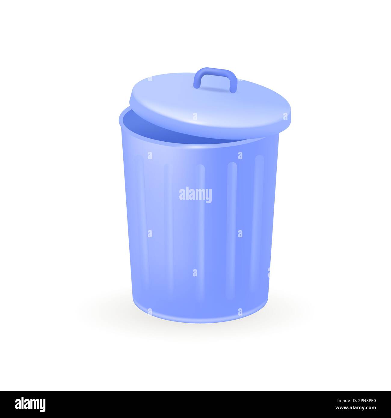 Cartoon blue recycle garbage can hi-res stock photography and images ...
