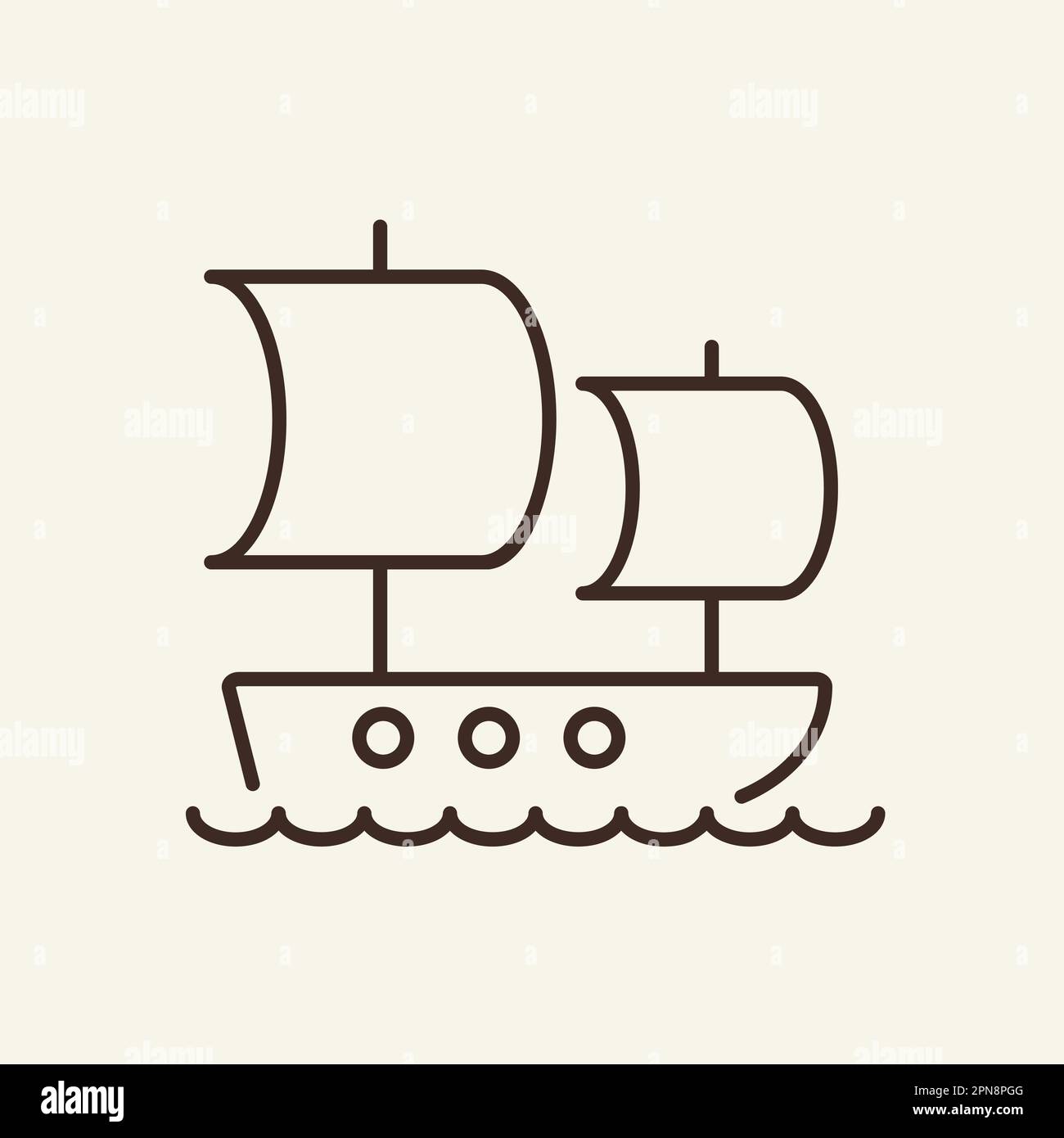 Sailboat line icon Stock Vector Image & Art - Alamy